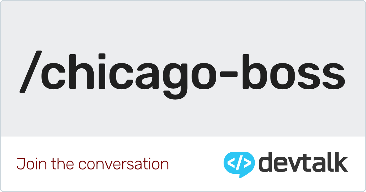 Chicago Boss Web Framework Portal | Devtalk