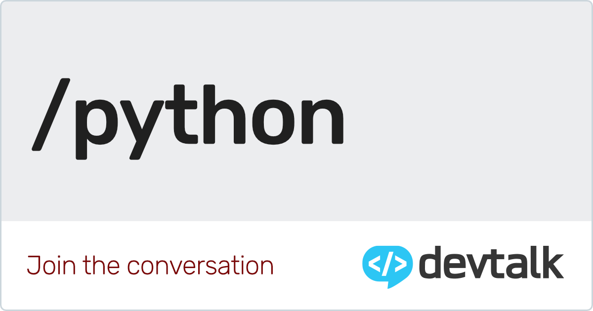 Python Programming Language Portal | Devtalk Python Programming Language Portal | Devtalk