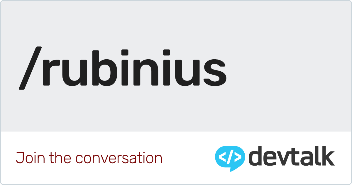 Rubinius Virtual Machine Portal Devtalk